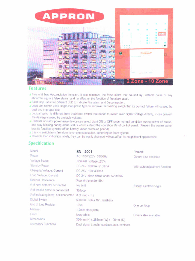 Fire Alarm Appron | PDF