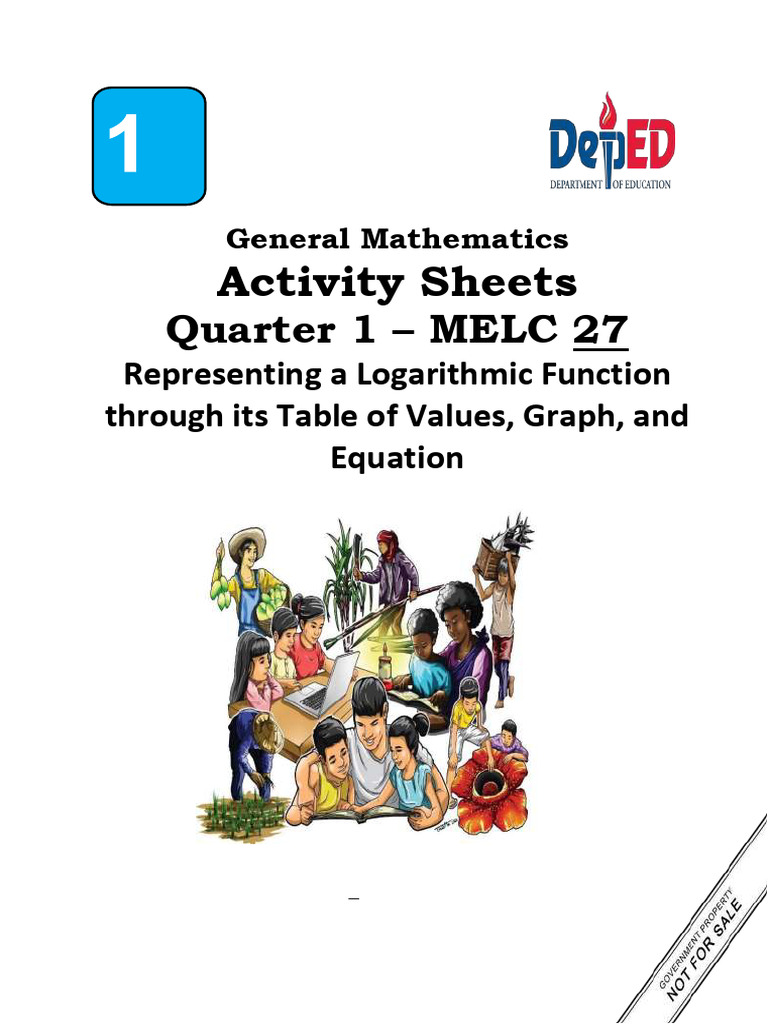 Representing A Logarithmic Function Through Its Table of Values, Graphs, and Equation | PDF ...
