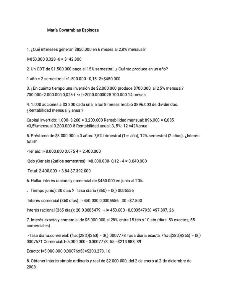 Práctica 1 Matefin | PDF