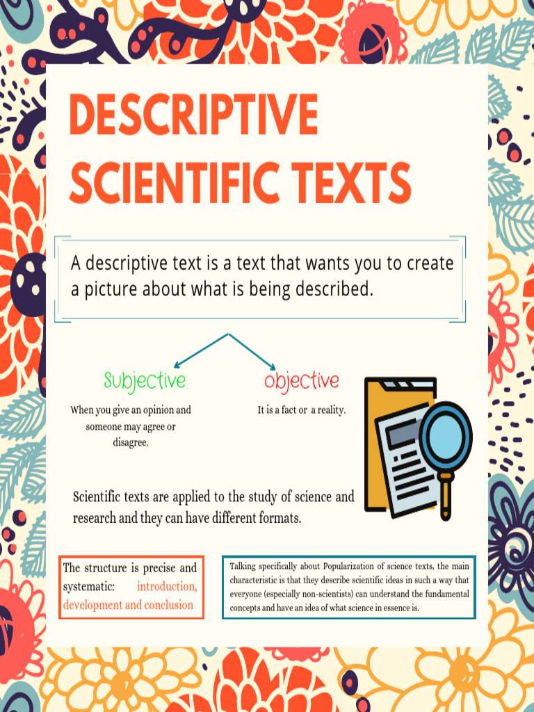 Descriptive Scientific Texts | PDF