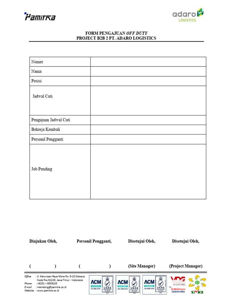 Form Cuti | PDF