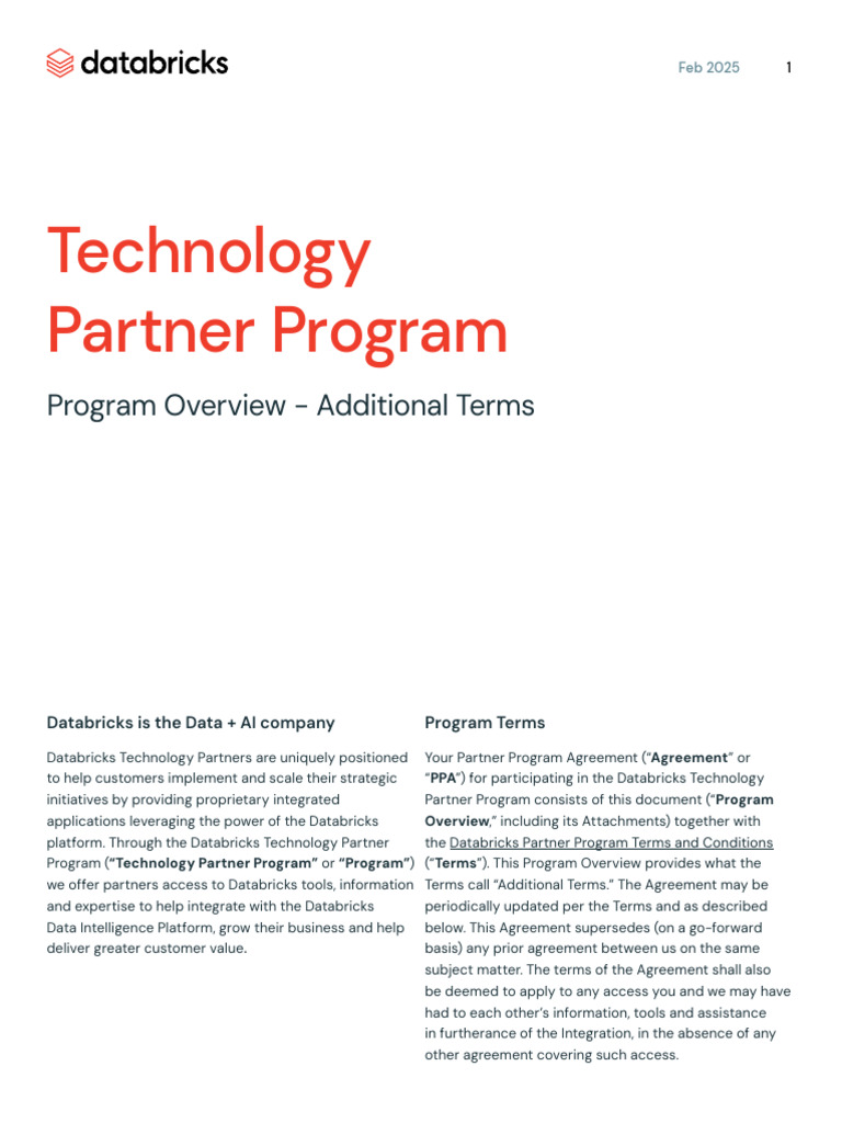 Databricks Technology Partner Program Overview | PDF | Troubleshooting ...