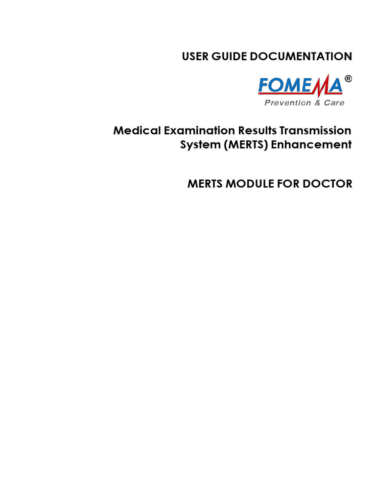 Fomema New Transmission Guideline | PDF | Login | Blood Pressure