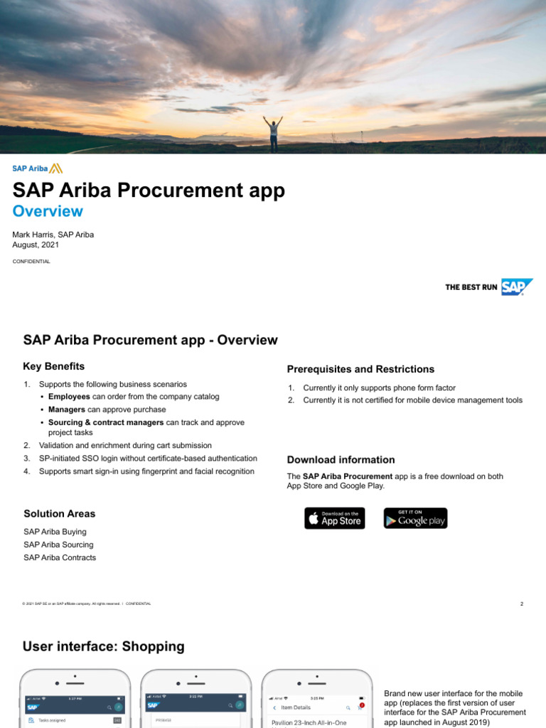 2108 Readiness Feature Preview Ariba Mobile App - End of Life (BMA-2803) | PDF | Mobile App | Ios