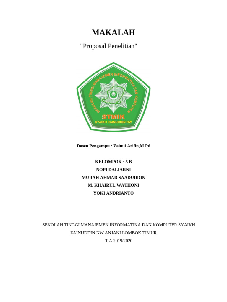 Sistematika Proposal Penelitian | PDF