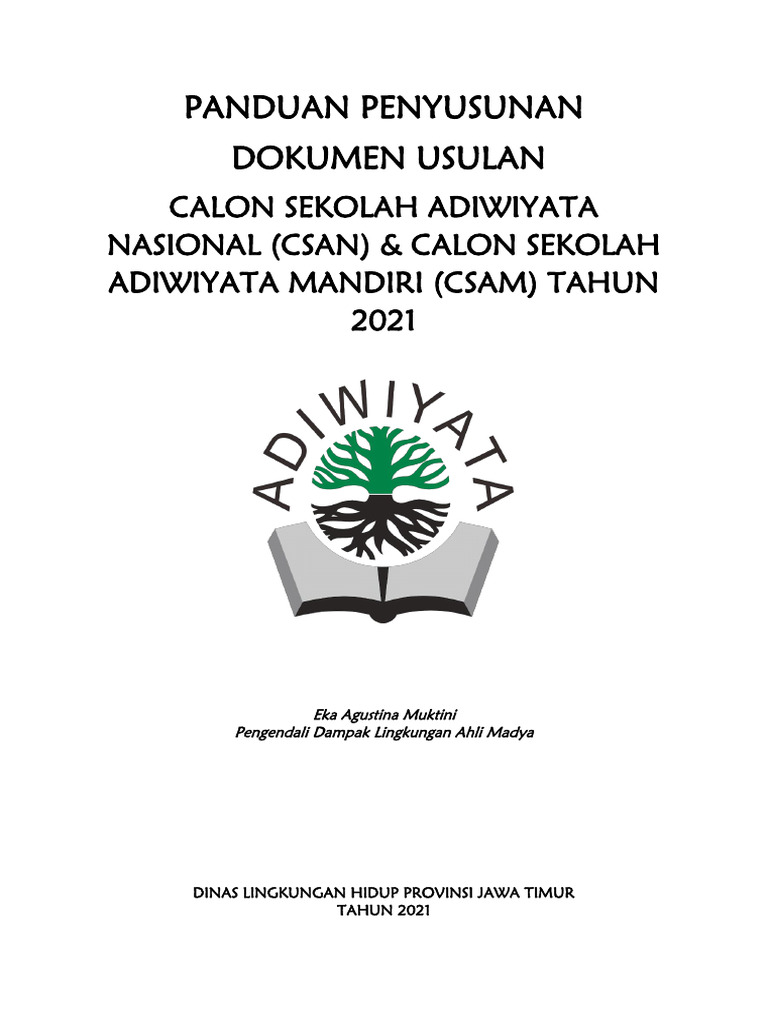 Panduan CSAN Sekolah Adiwiyata 2021 | PDF