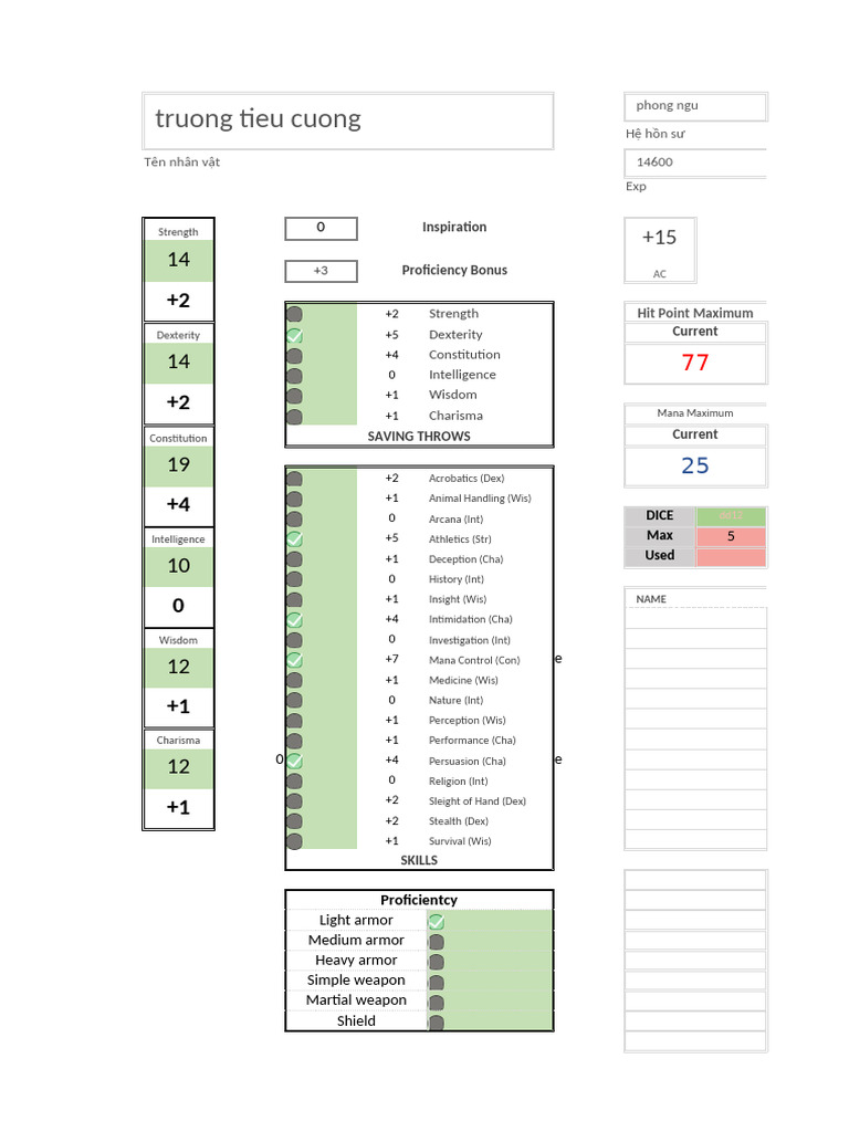 Soul Land Charater Sheet Version | PDF