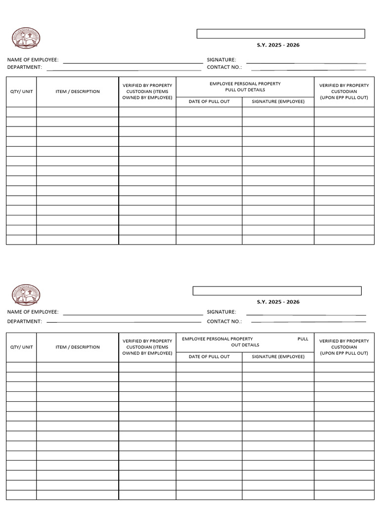 New Personal Property Declaration | PDF