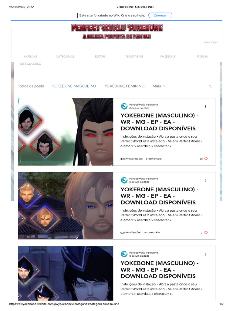 Yokebone Masculino | PDF