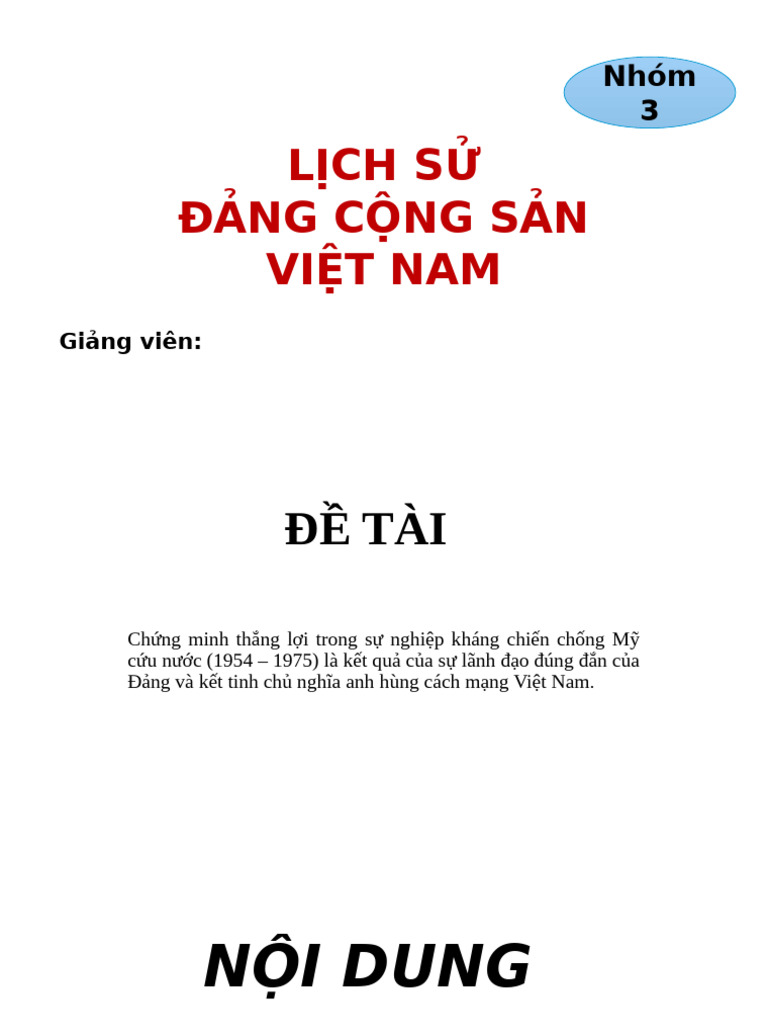 Lịch Sử Đảng Gr3 | PDF