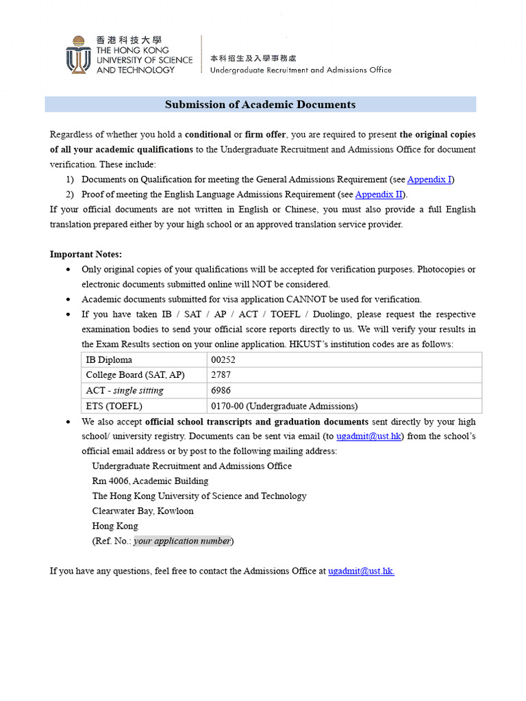 Academic Document Submission Guidelines | PDF | High School Diploma ...