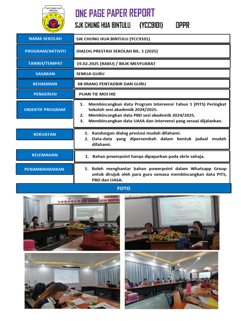 Laporan Oppr Dialog Prestasi Bil 1 (2025) | PDF