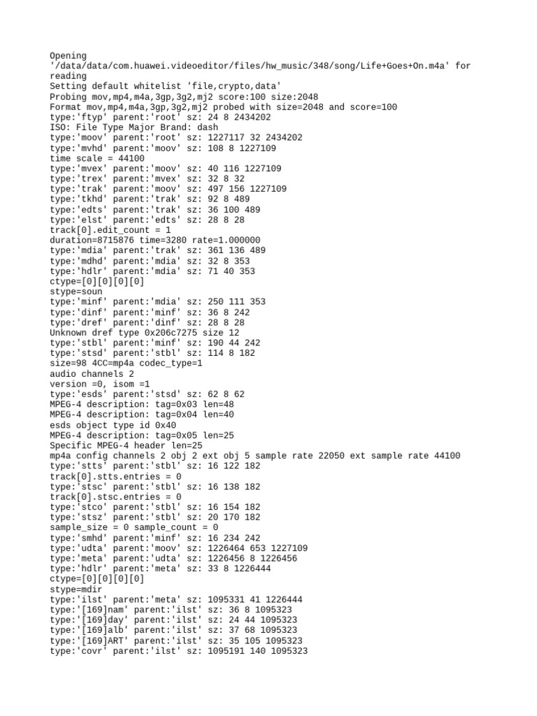 Av Log | PDF | Film And Video Technology | Computer Data
