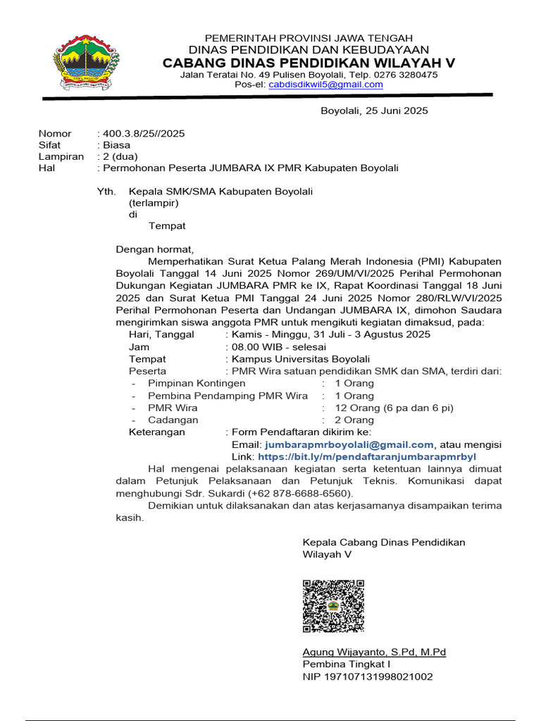 Jumbara PMR Boyolali 2025 | PDF
