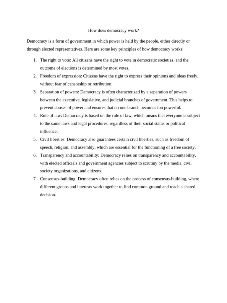Understanding How Democracy Works | PDF