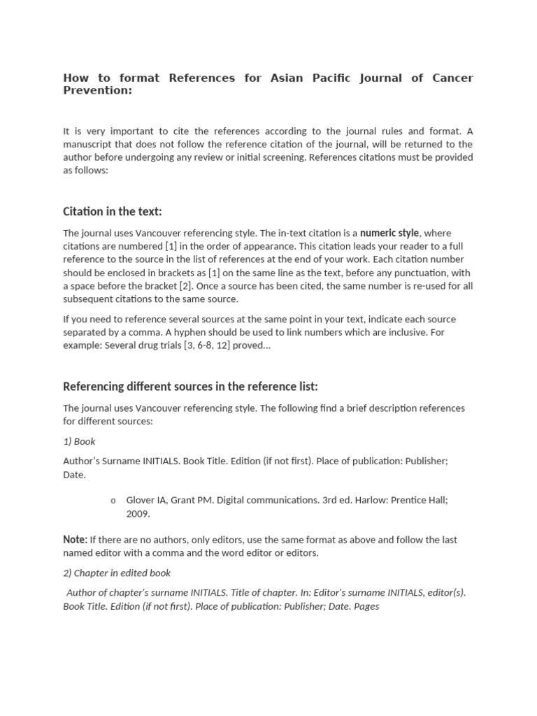 A Guide To in Text Citation and Referencing | PDF | Citation | Digital Object Identifier