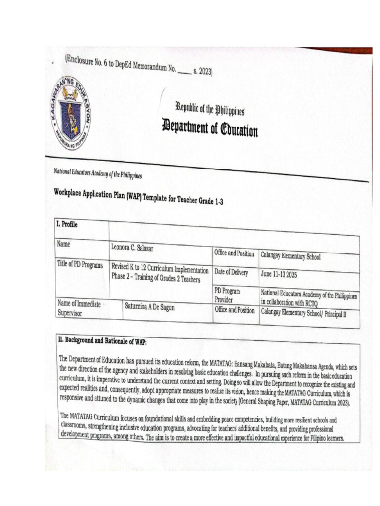 Leonora Salazar Wap | PDF