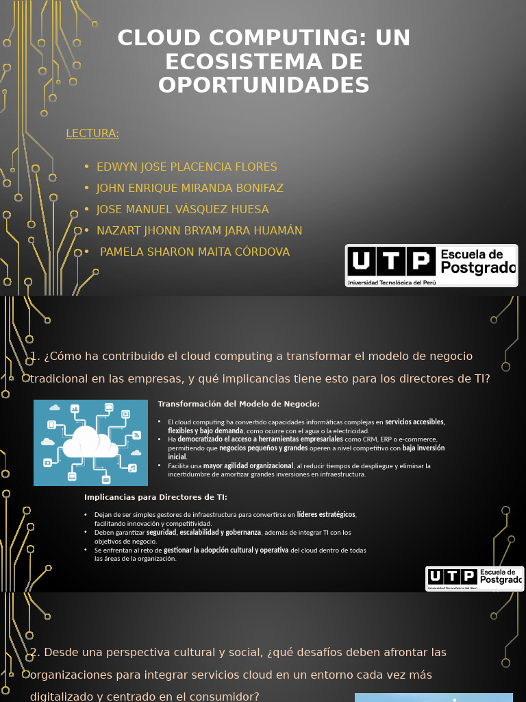 Lectura - Cloud Computing | PDF | Computación en la nube | Modelo de negocio