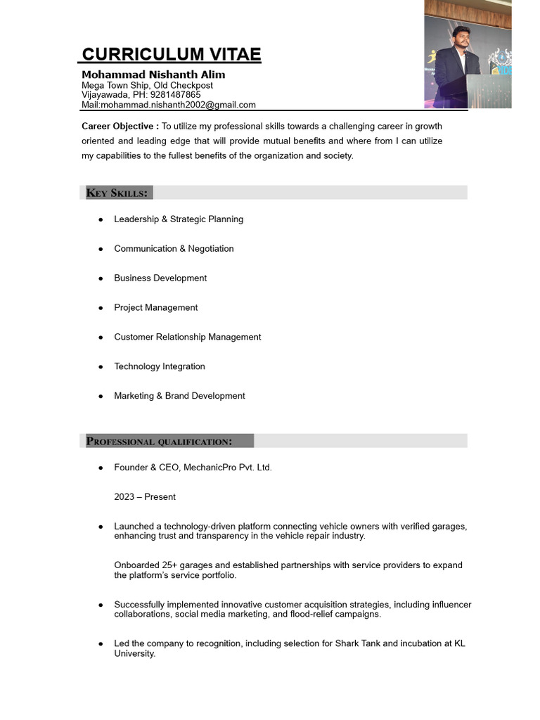 Nishanth Resume (2).docx (1) (3) | PDF