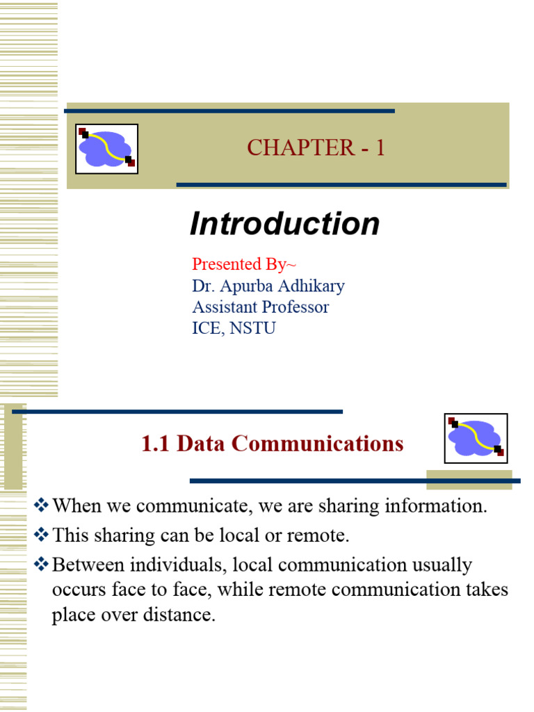 ICE 2203 - 2025 - Chapter 1 | PDF | Duplex (Telecommunications) | Computer Network