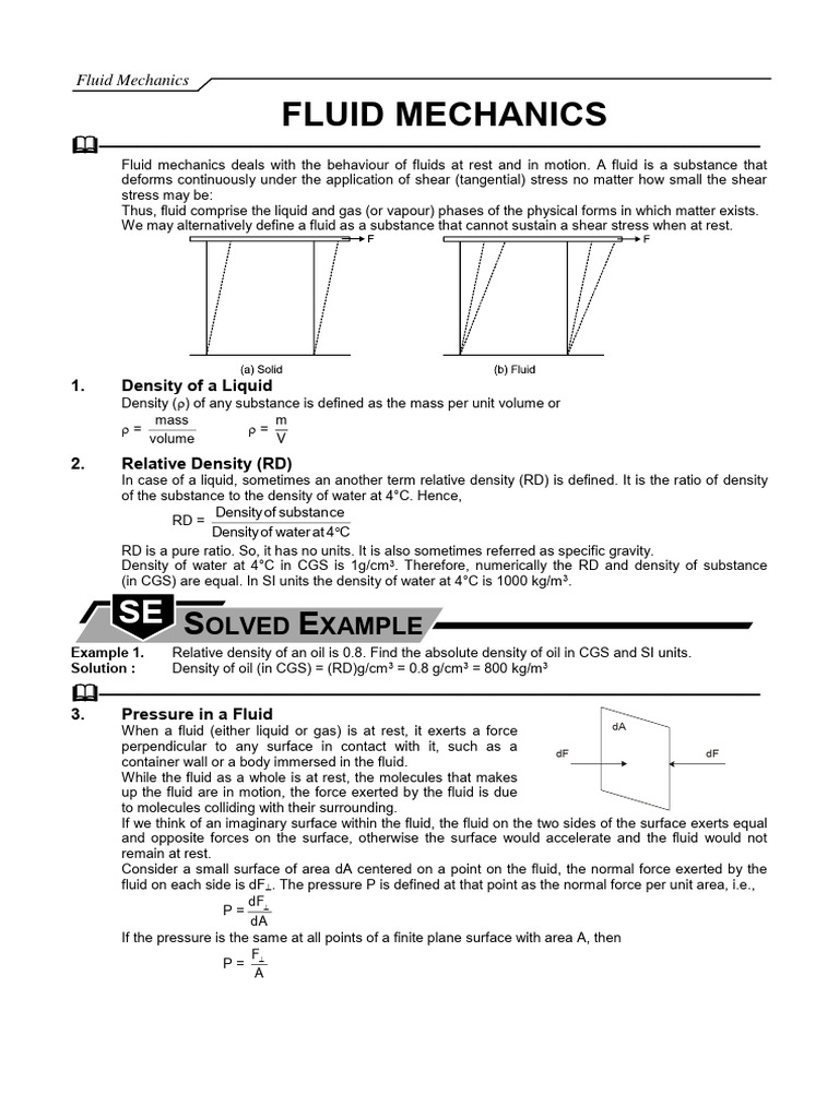 004 Fluid Mechanics Physics Theory Merge | PDF | Buoyancy | Pressure