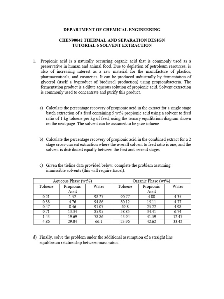 Solvent Extraction Design Tutorial | PDF | Phase (Matter) | Chemistry