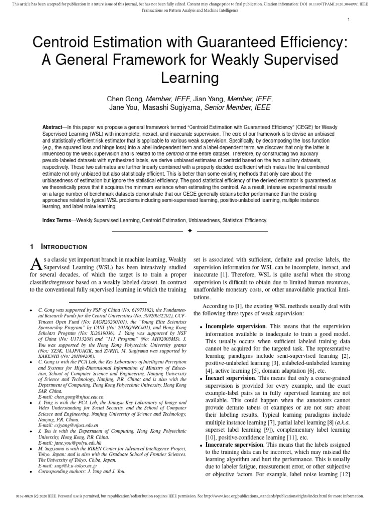 Centroid Estimation With Guaranteed Efficiency | PDF | Estimator | Bias ...