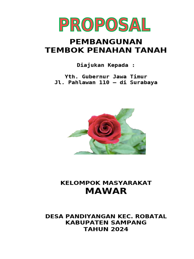 Proposal Pokmas Mawar Desa Pandiyangan | PDF