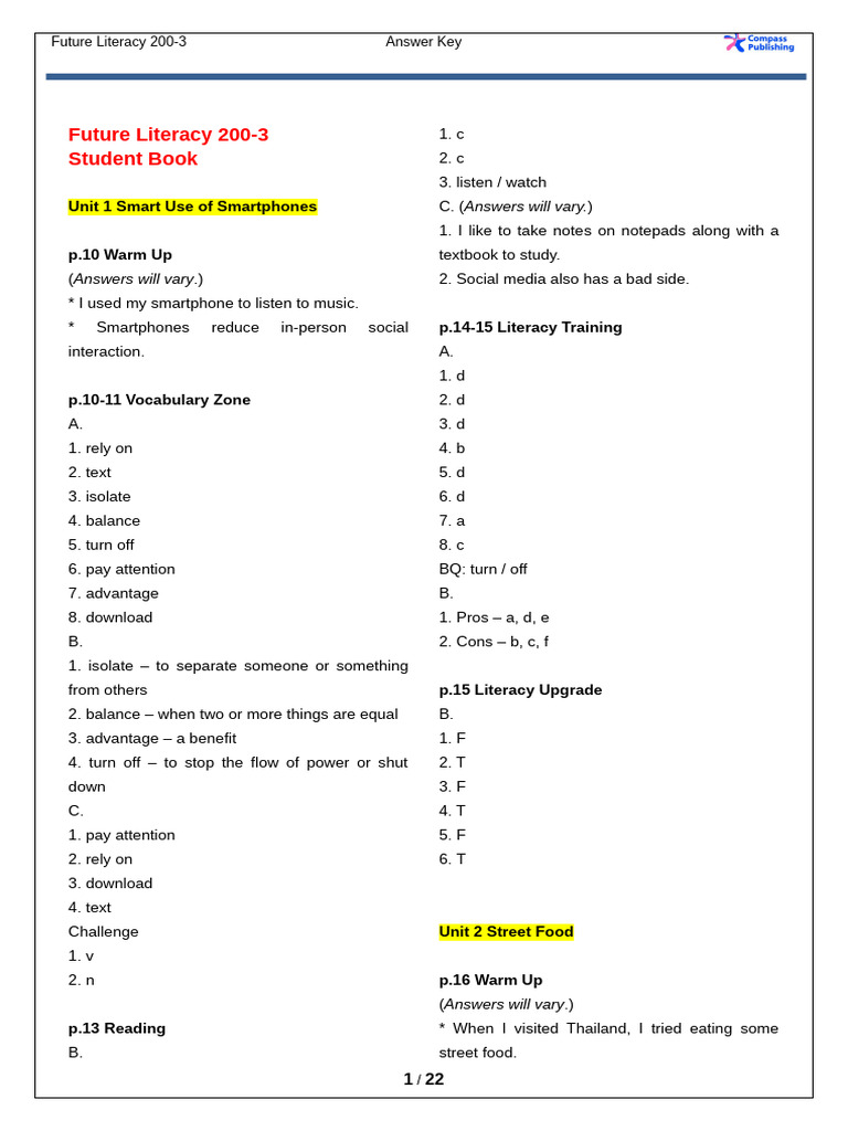 Future Literacy 200-3 AK 250210updated | PDF | Luck | Superstitions