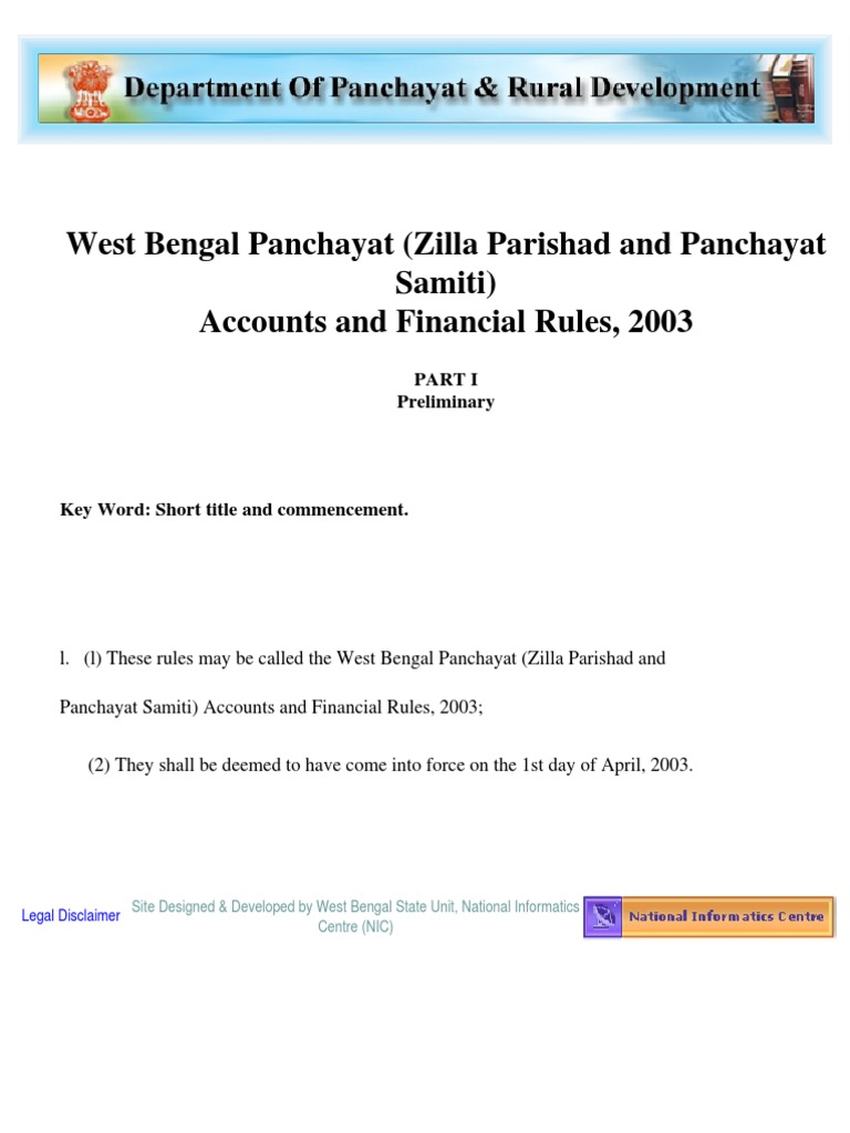 WB ZP and Ps Finance and Accounts Rules 2003 | PDF | Bookkeeping | Cheque WB ZP and Ps Finance and Accounts Rules 2003 | PDF | Bookkeeping | Cheque