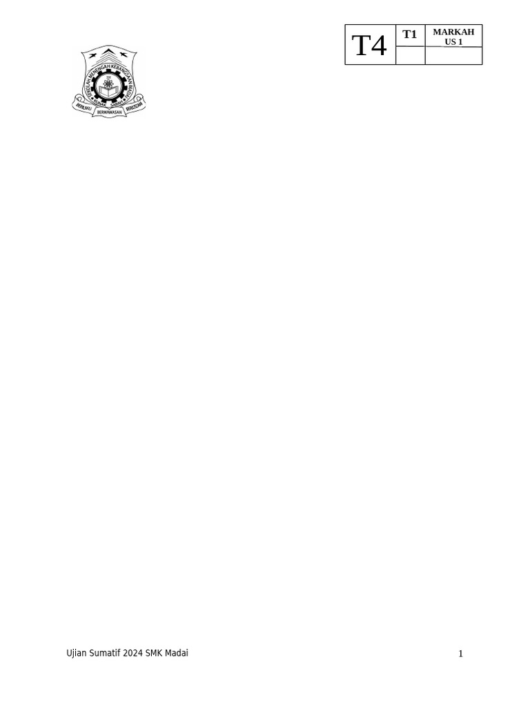 PM Us1 - T4 2024 - Soalan | PDF