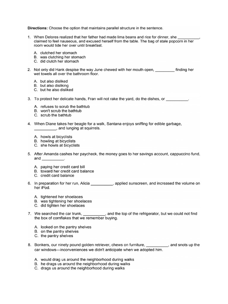 Parallelism Exercise | PDF