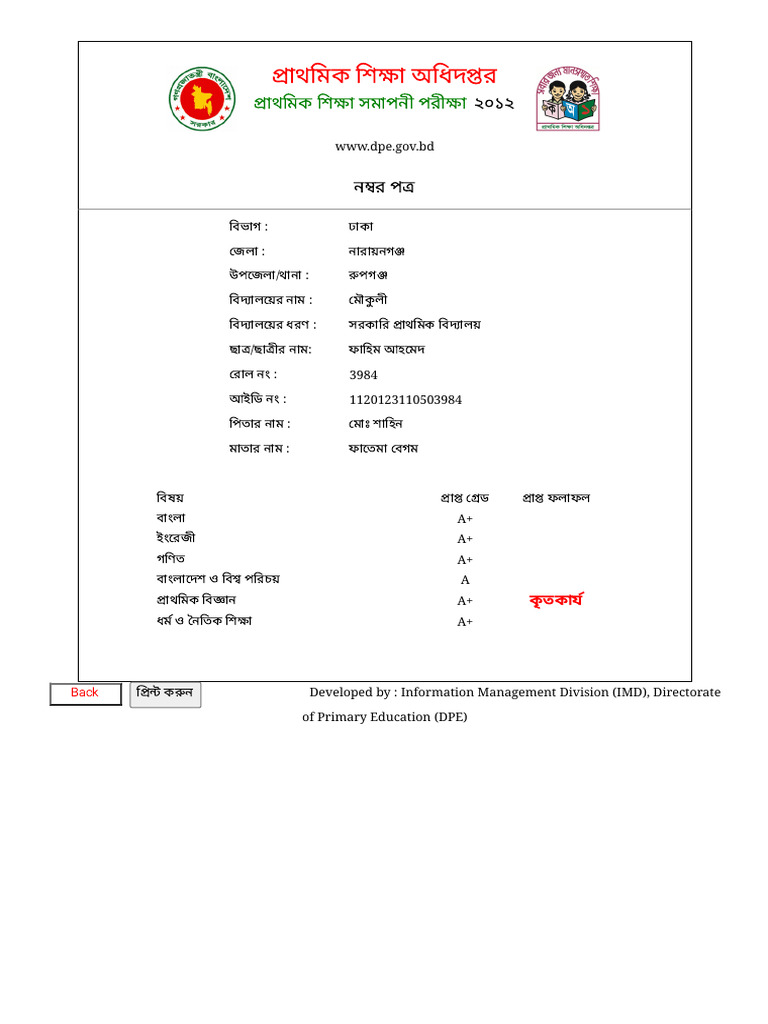 My Pec Result | PDF