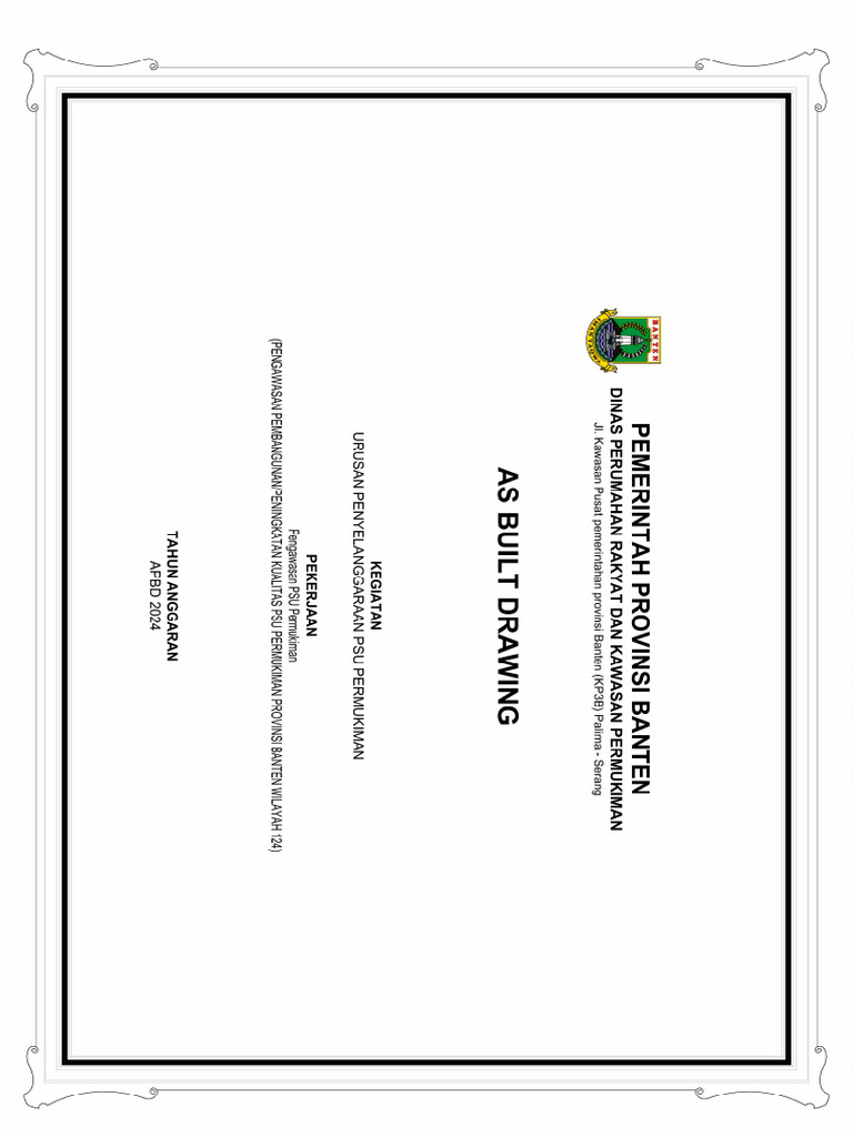 Asbuilt Drawing Psu W-124 (PPK Rinto) | PDF
