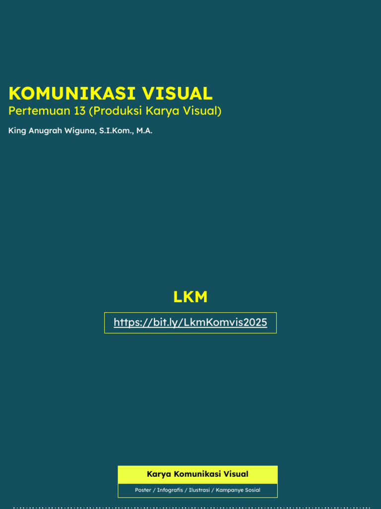 Komunikasi Visual 2025 (13) - Produksi Karya Visual 2 | PDF