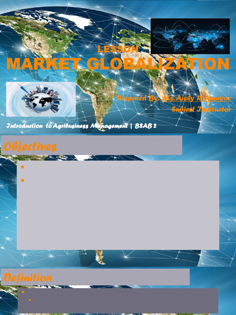 Market Globalization | PDF | Globalization | Market (Economics)