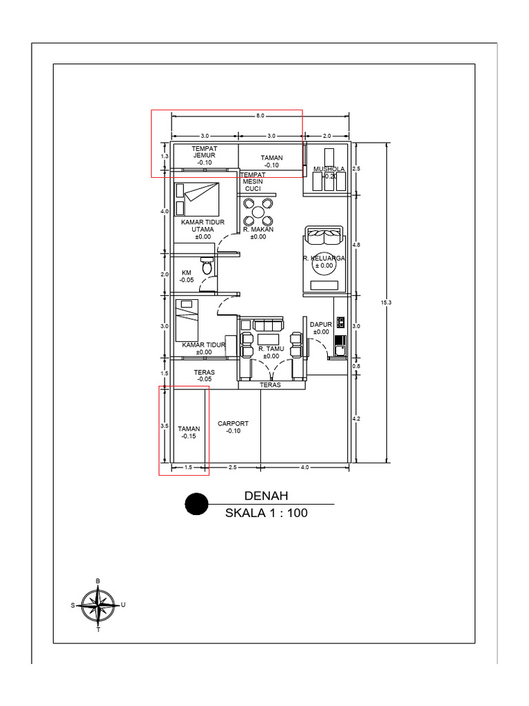 Bagian Pada Denah Yang Dipakai Untuk Desain | PDF