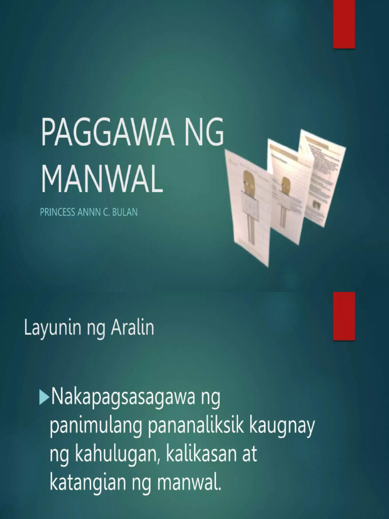 MANWAL LESSON For Filipino Sa Piling Larang | PDF