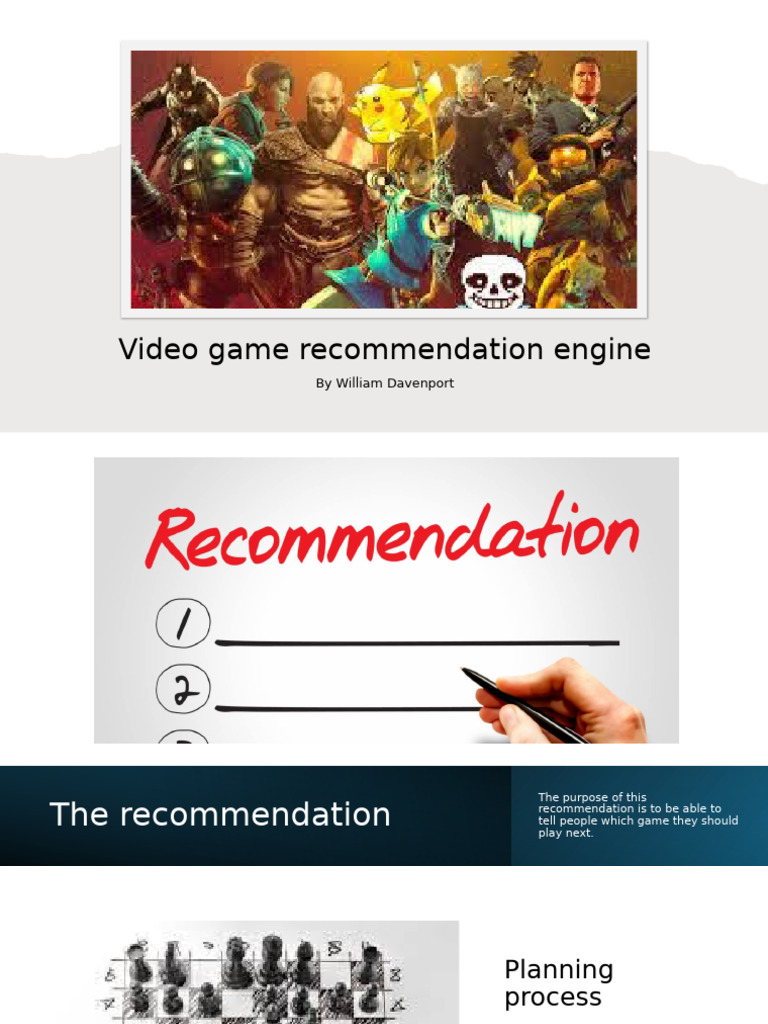 Game Recommendation Engine Overview | PDF