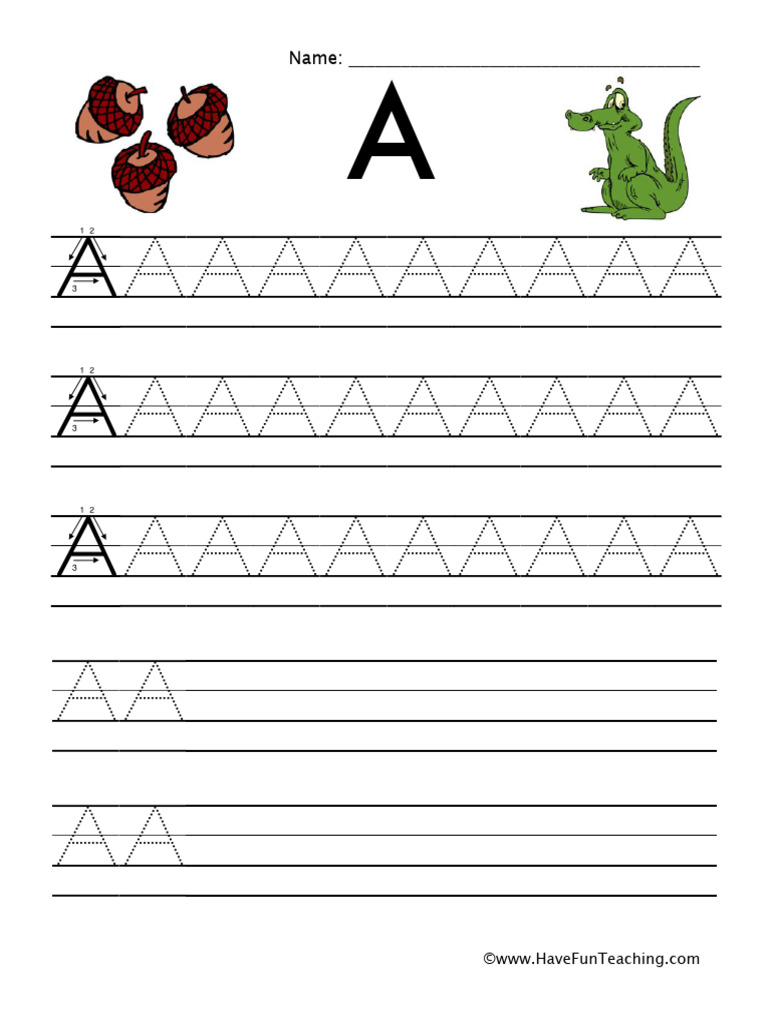 Handwriting Capital Lowercase Letters Worksheet | PDF