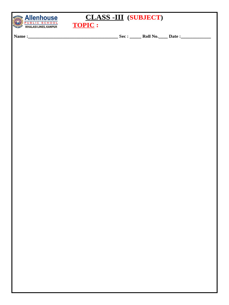 Worksheet Format | PDF