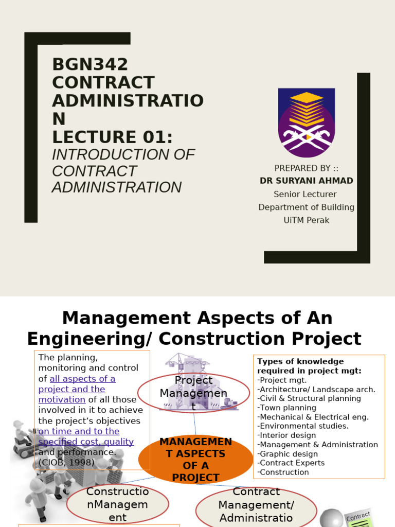 Introduction to Contract Administration | PDF | Offer And Acceptance ...