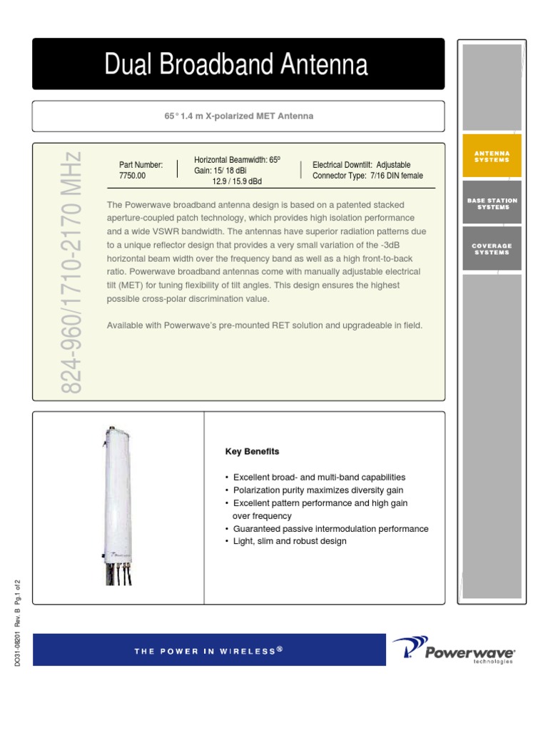 7750 00 | PDF | Antenna (Radio) | Electromagnetism