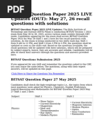 Mathongo BITSAT Test Series | PDF | Chemistry | Integral