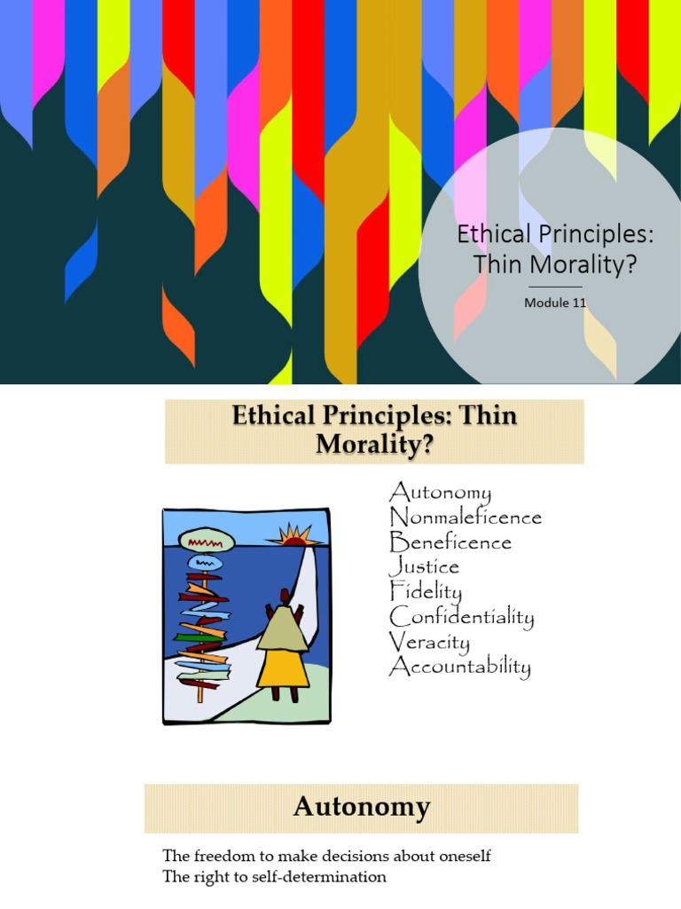 Module 11 Ethical Principles Thin Morality | PDF