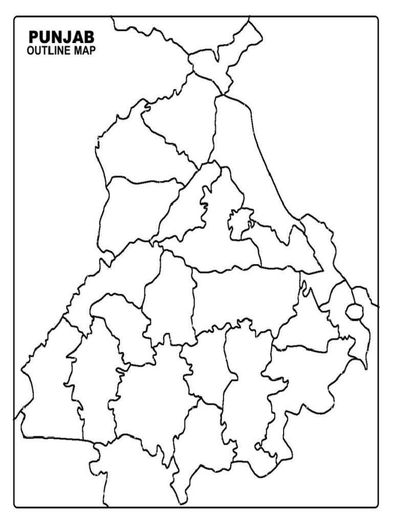 Punjab Outline Map | PDF