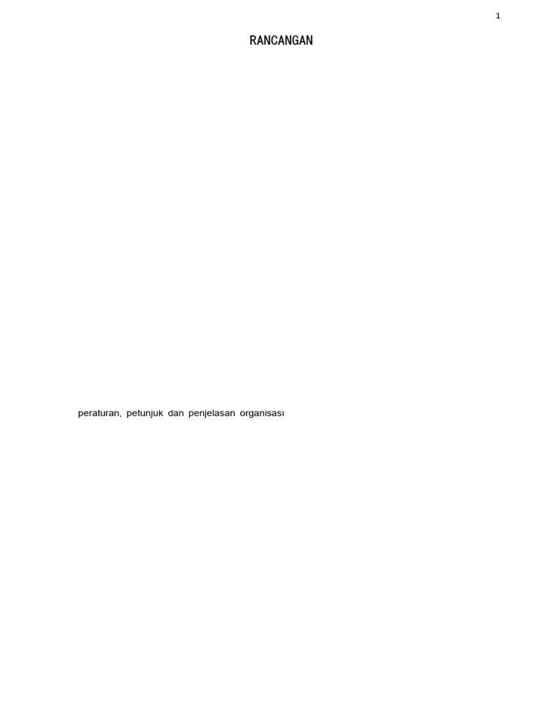 Materi Rancangan Pedoman Organisasi Dan Administrasi | PDF