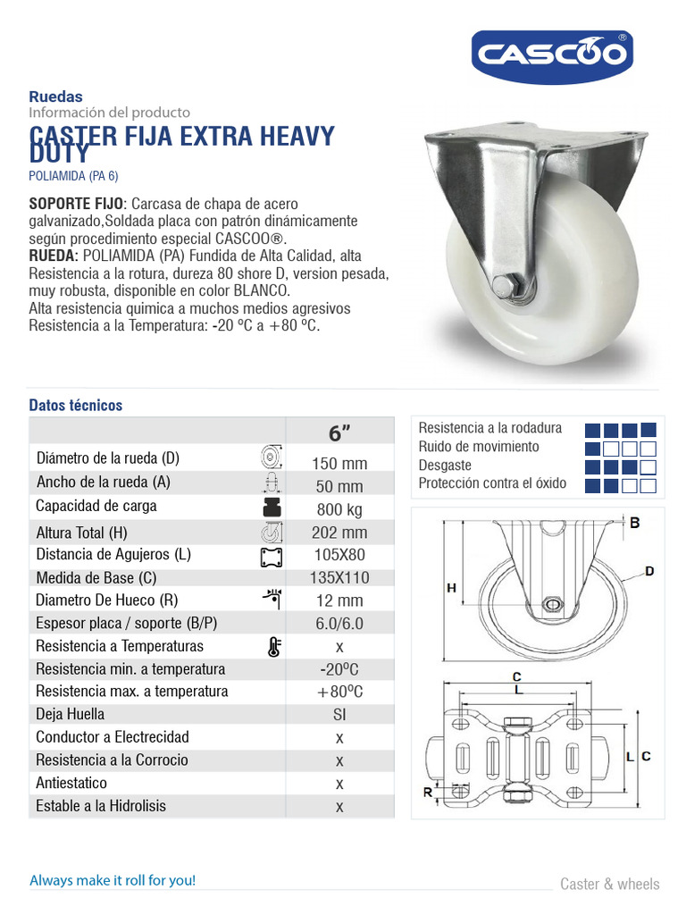 Ficha Tecnica Cascoo Fija Supèr Pesado Nylon 6 | PDF