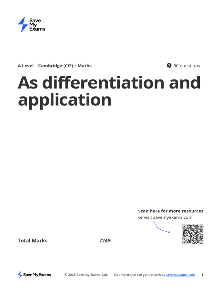 As Differentiation and Application Assessments Ykz28rjKbzNK2PdN 1750834352150 | PDF | Tangent ...