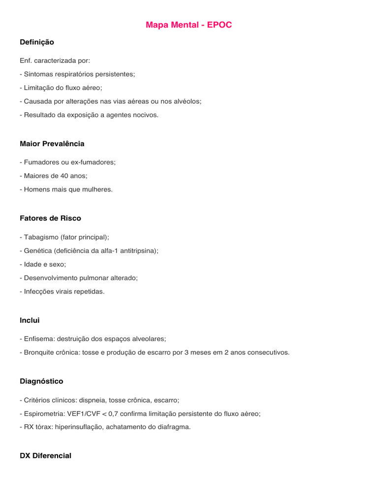 Mapa Mental EPOC | PDF